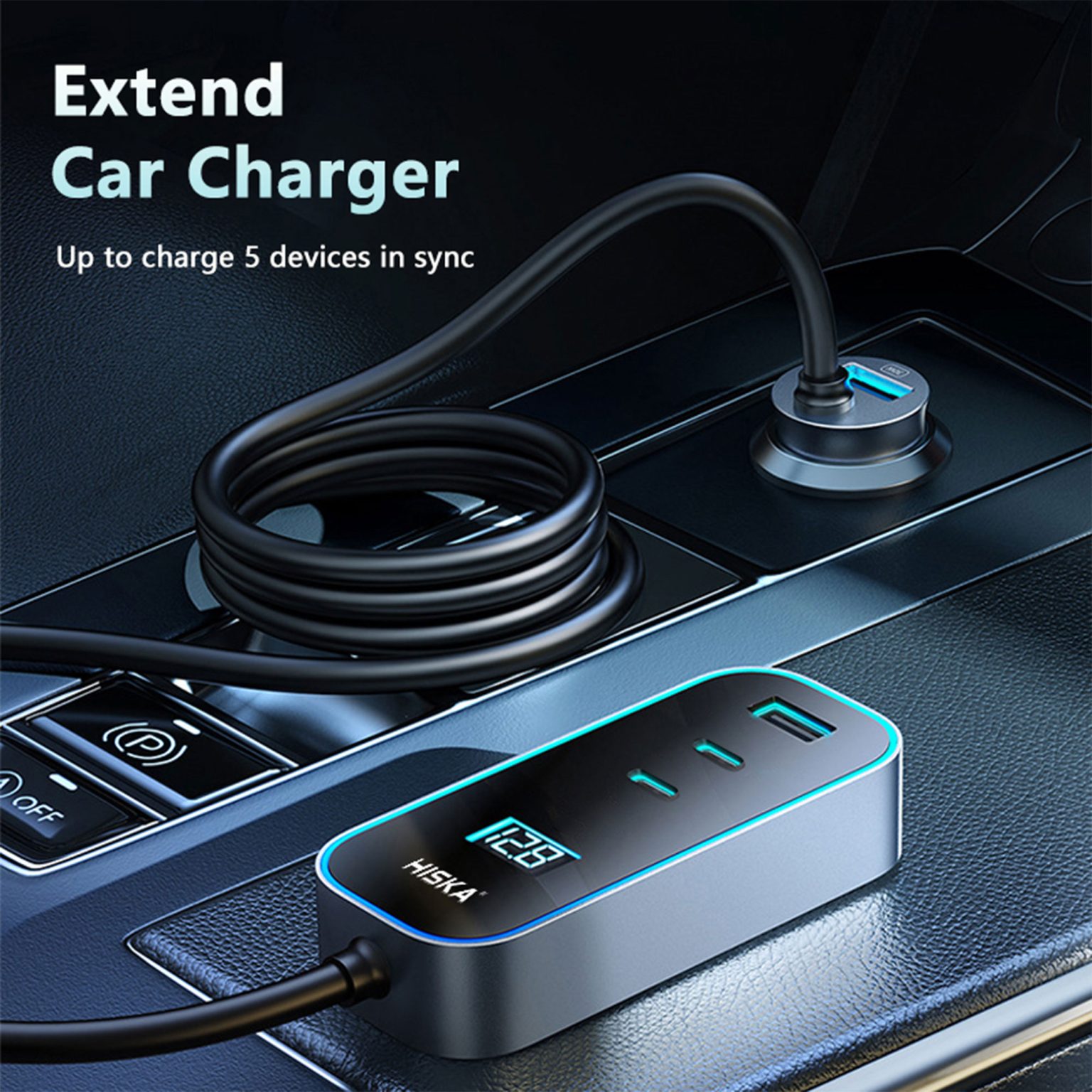 HISKA HCC-328 120W Extend Fast Car Charger | HISKA