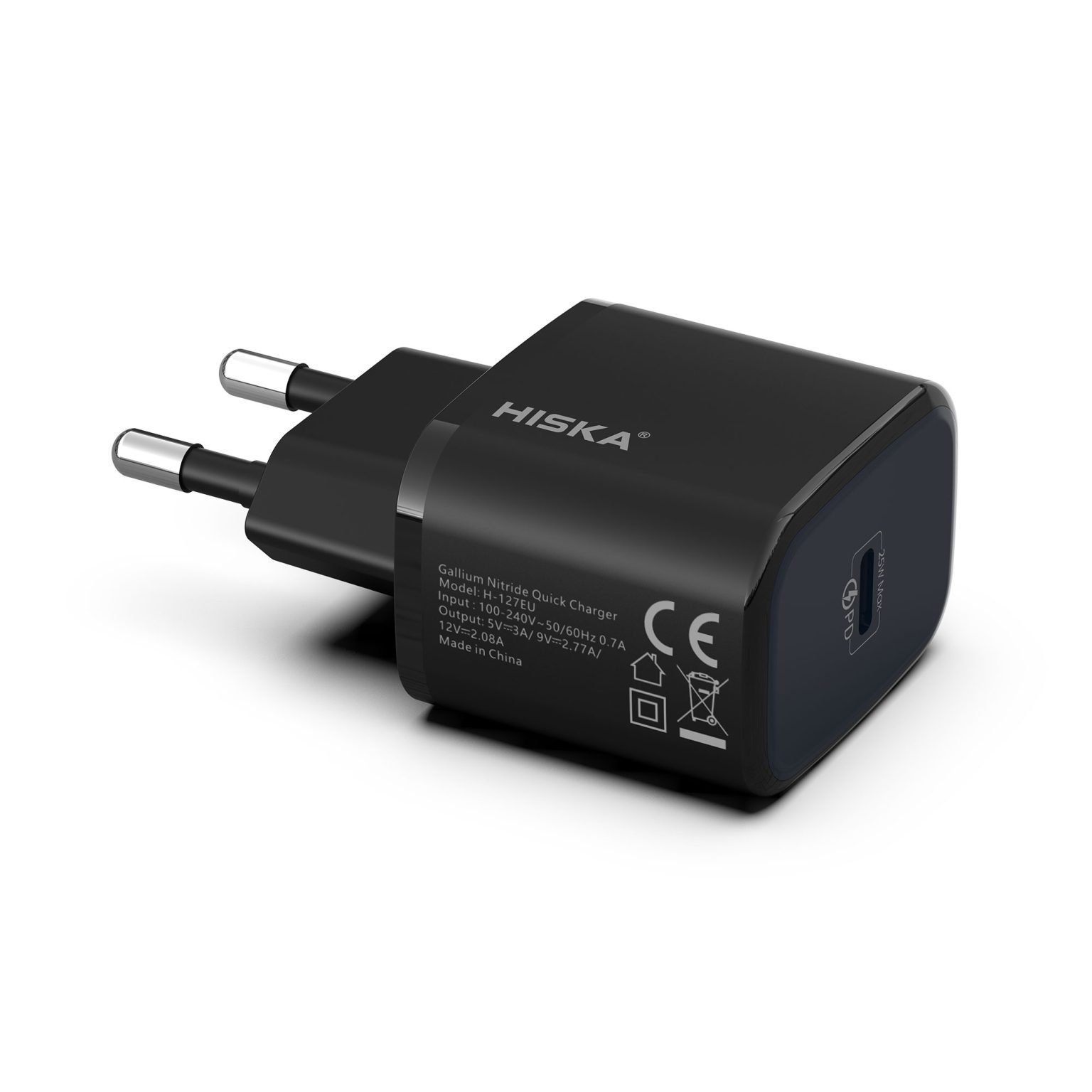 Hiska 25W GaN Fast Charger H-127EU / H-127UK | HISKA