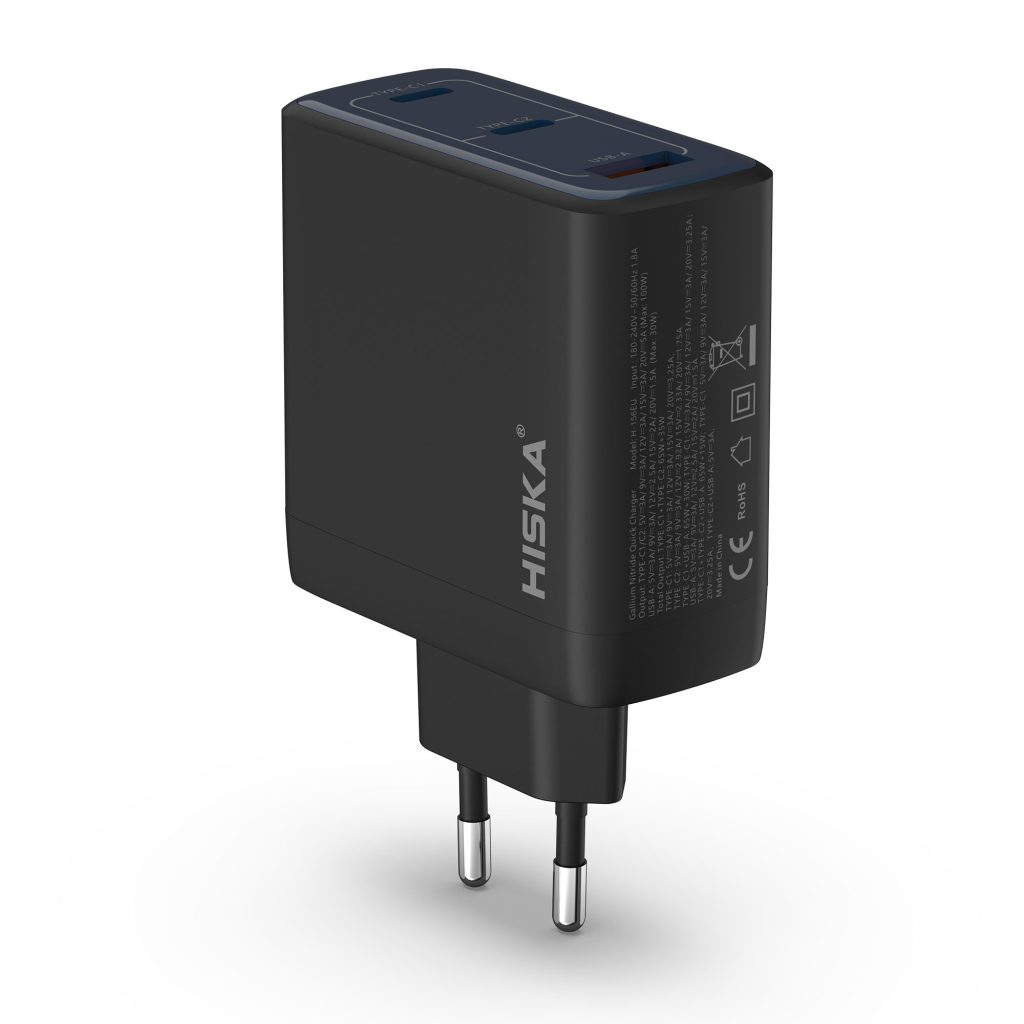 Hiska 100W GaN Fast Charger H-156EU / H-156UK | HISKA